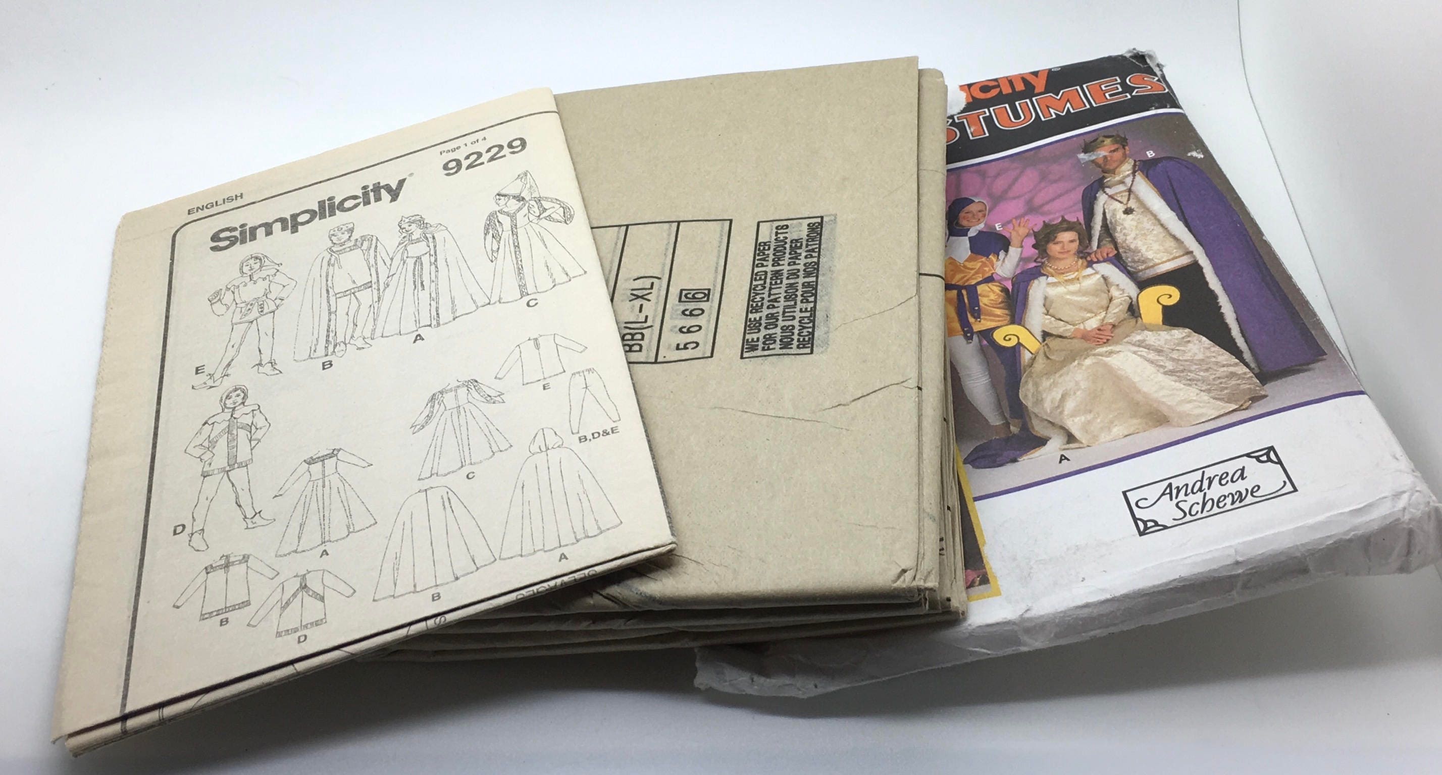 Simplicity Sewing Pattern 9229 Medieval Costumes King Arthur | Etsy