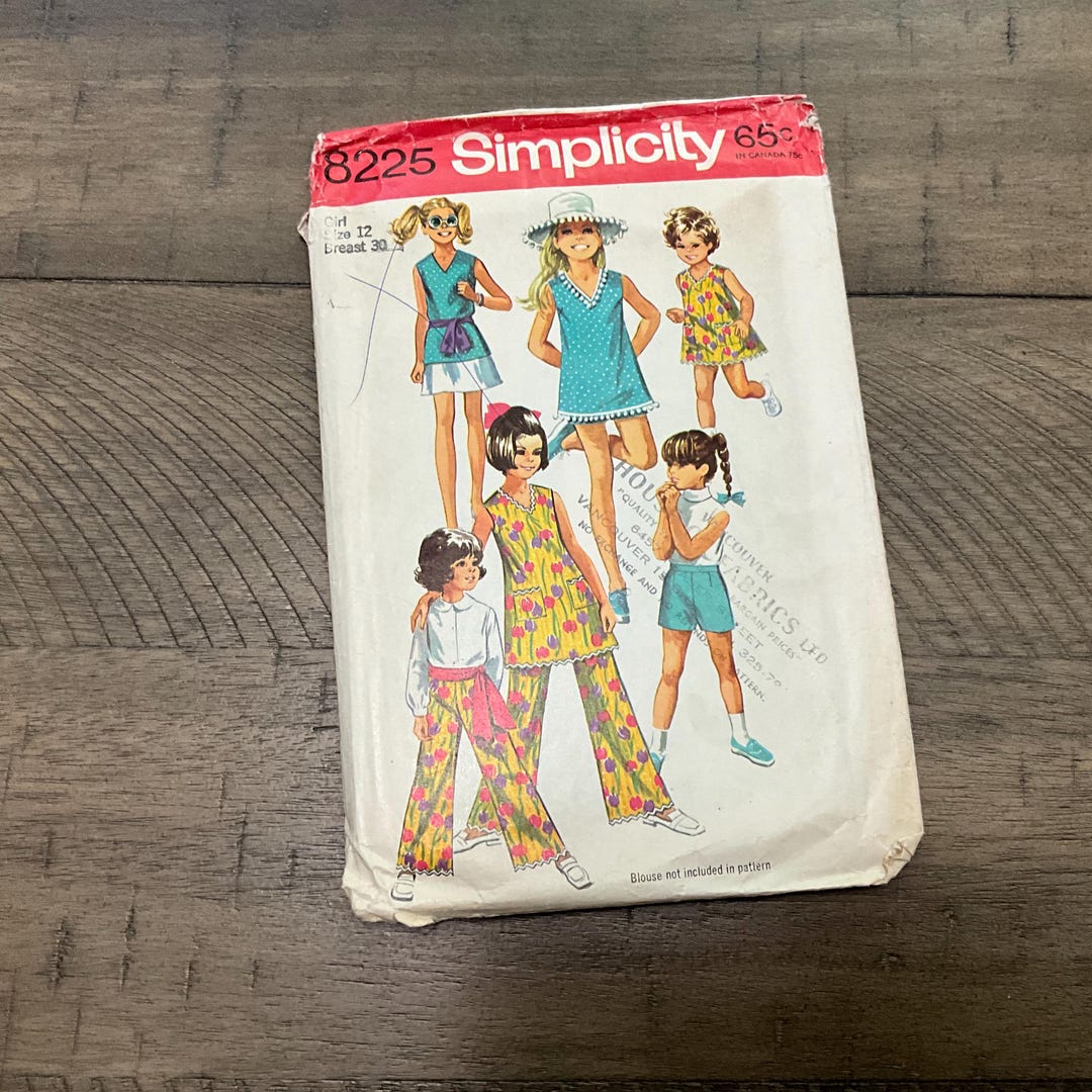 Simplicity 8225 Sewing Pattern Child’s Girls Dress Top Skirt Pants ...