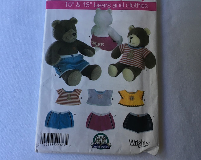 Simplicity Sewing Pattern 4623 Bear Pattern 15 & 18 Inch Bears and ...