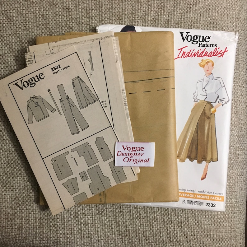 Vogue 2332 Sewing Pattern Issey Miyake Misses Blouse Pants - Etsy