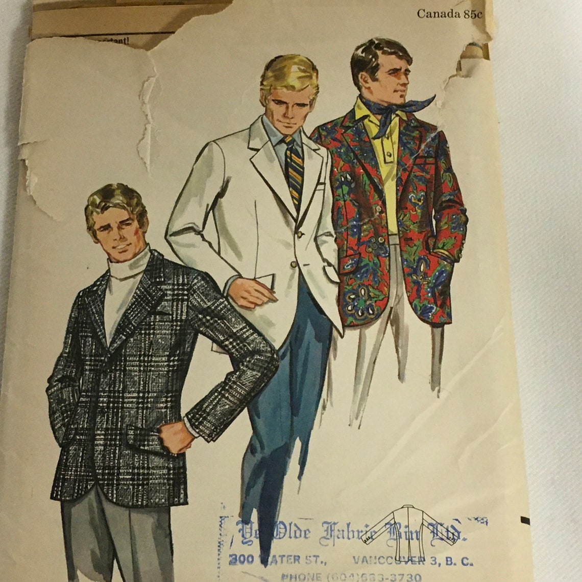 Butterick Sewing Pattern 5368 Mens Semi Fitted Jacket Center - Etsy