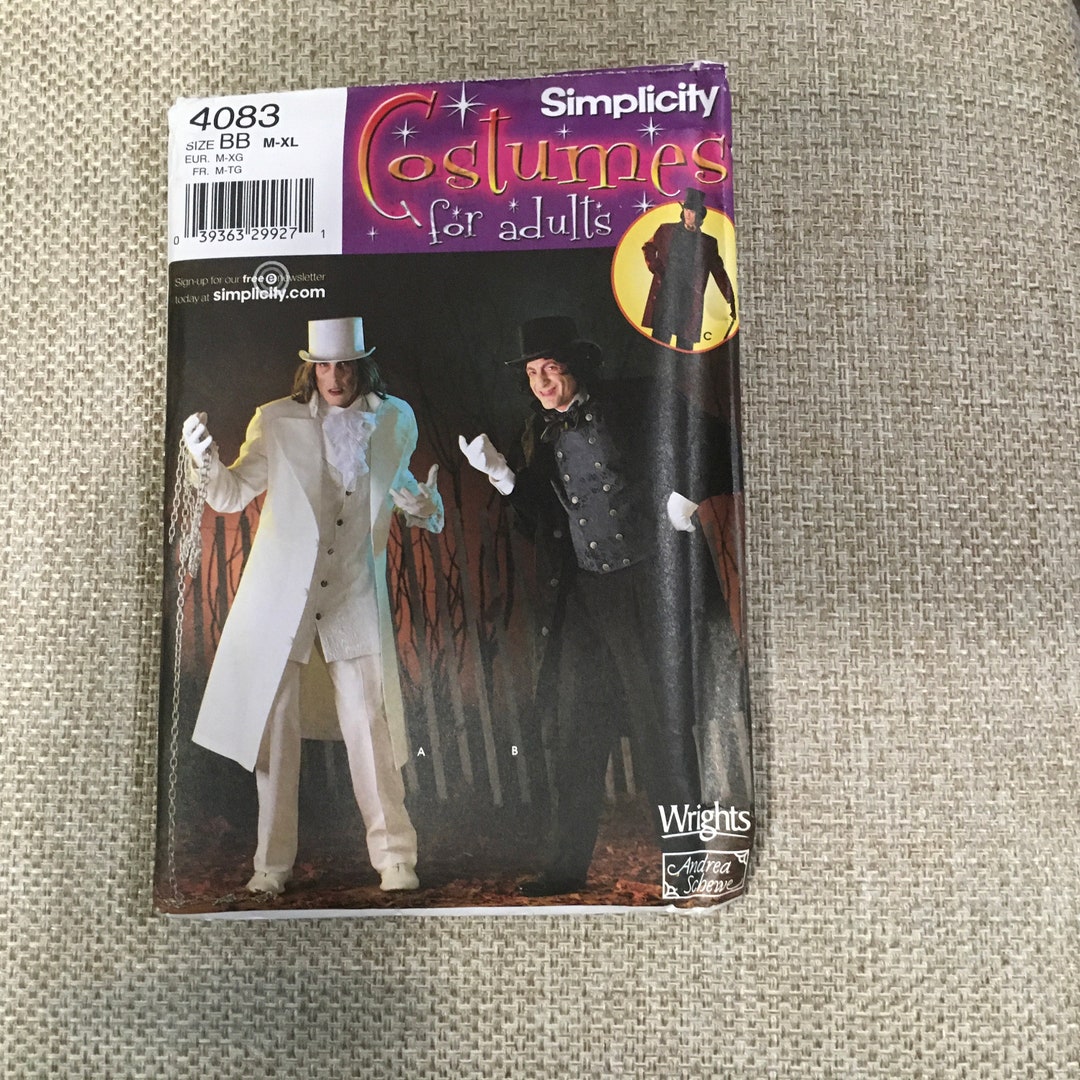 Simplicity 4083 Sewing Pattern Men‘s Costumes Magician Dracula Coachman ...