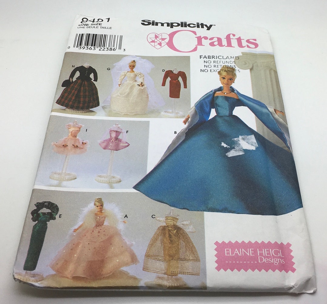 Simplicity Crafts 8481 Sewing Pattern Clothes Dresses Outfit for 11 /2 ...