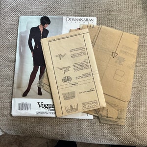 Vogue 2762 Donna Karan Sewing Pattern Misses Jacket Skirt Fitted Lined ...