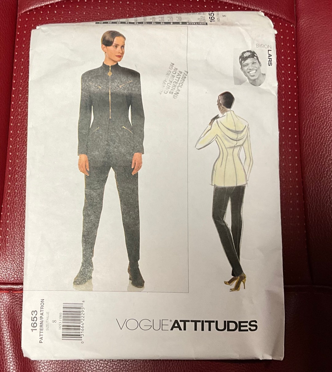 Vogue Attitudes 1653 Byron Lars Sewing Pattern Misses Jacket & Pants ...