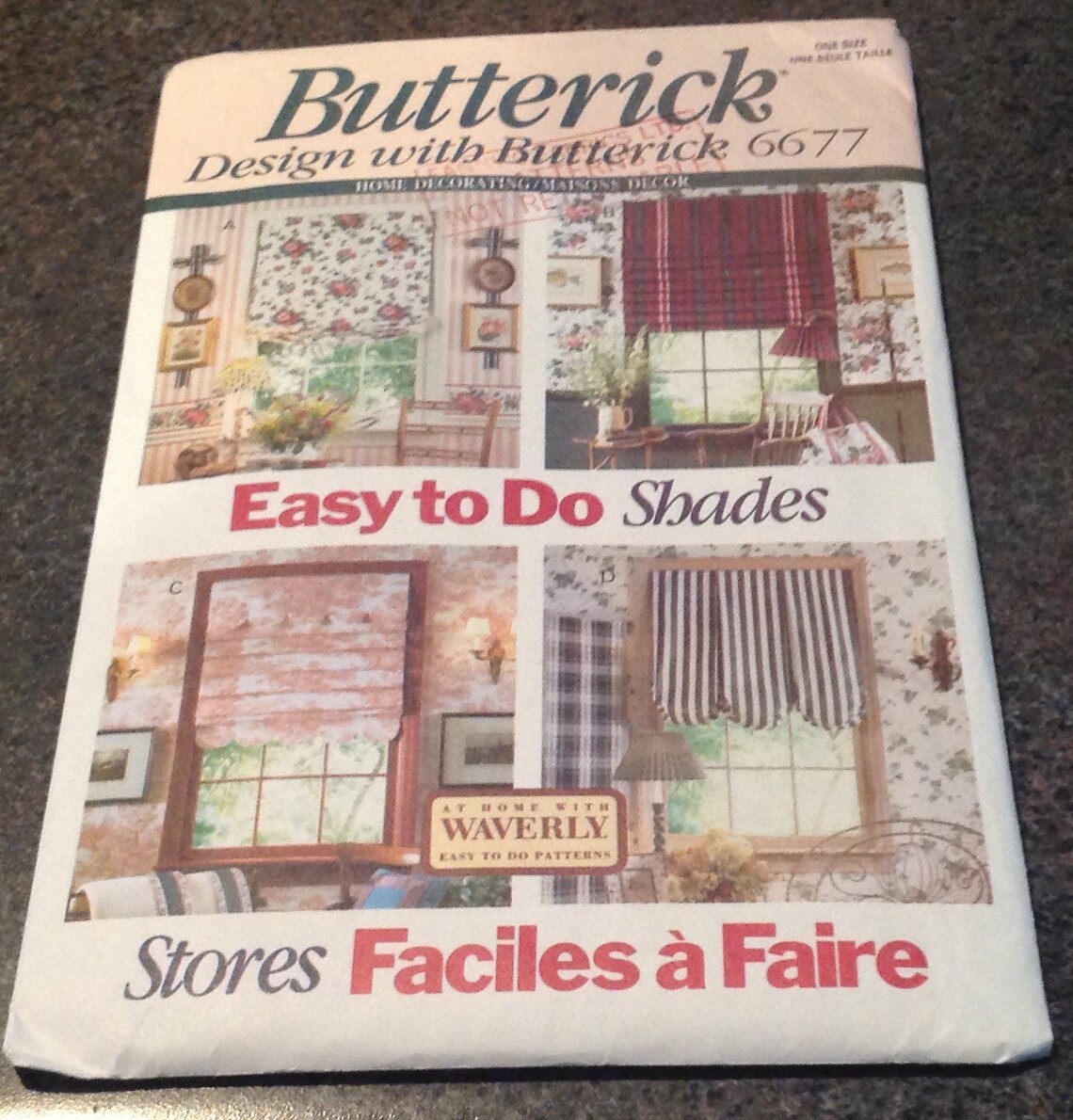 Butterick 6677 Easy to Do Shades Window Covering 32 to | Etsy
