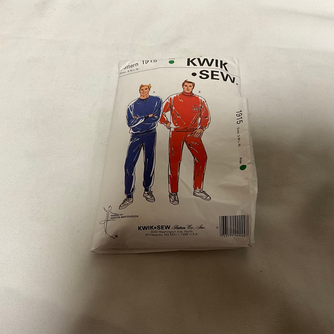 Kwik Sew 1915 Sewing Pattern Men’s Jogging Suit Track Suit Shirt ...