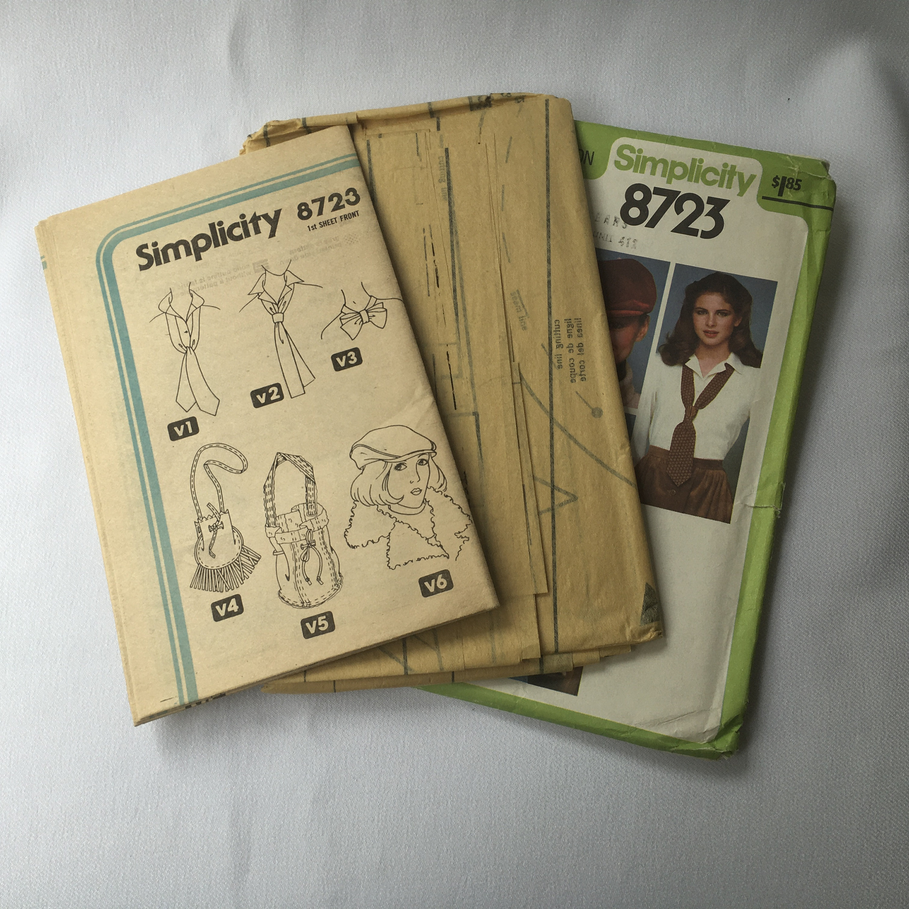 Simplicity 8723 Sewing Pattern Ties Bags Hat Bow Ties Bow Tie - Etsy UK