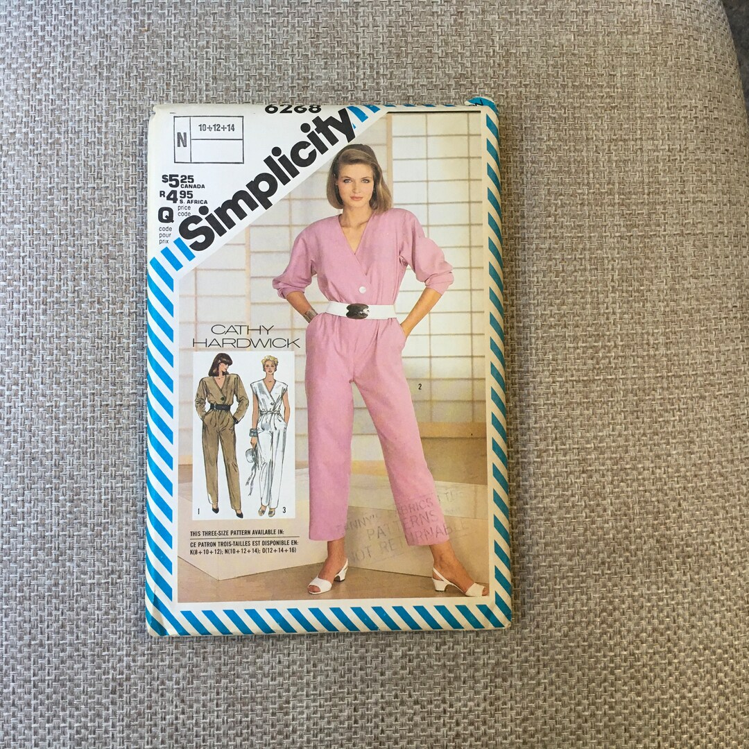 Simplicity 6268 Sewing Pattern Jumpsuit Jumper Top Stitched Jumpsuit ...