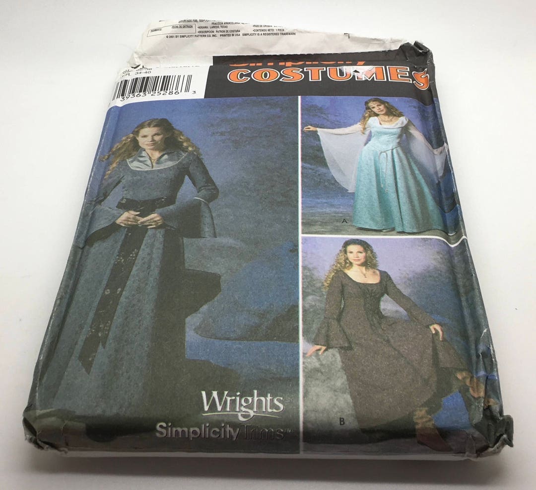 Simplicity 9891 0523 Sewing Pattern Renaissance Medieval Wedding ...