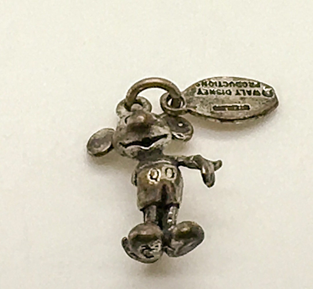 Vintage Mickey Mouse Sterling Silver Charm for Bracelet Mickey Mouse ...