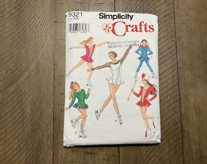 Simplicity 9321 Sewing Pattern Girls Skating Majorette Costumes Dress ...