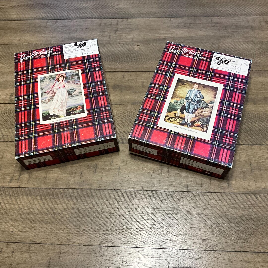 Jean Mcintosh 179 Pinkie Girl or 180 Blue Boy Needlepoint Kit 13 X 18 ...