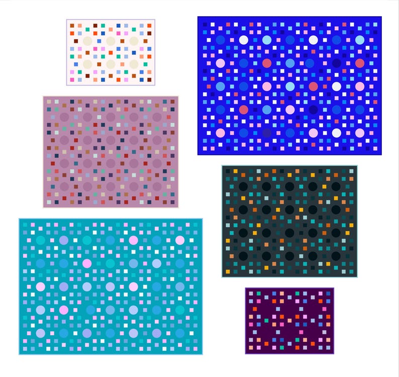 Shadow Circles Quilt Pattern: Three Sizes Baby, Throw, Twin | PDF - Etsy