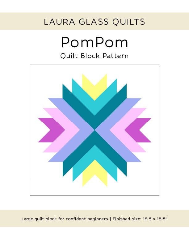 Pompom Quilt Block Pattern | Confident Beginner (PDF Pattern) - Etsy