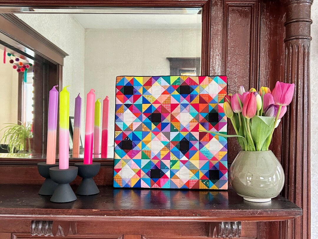 Quilted Wall Art, Op Art Value Study, Art Quilt, Textile Art, 10 ...