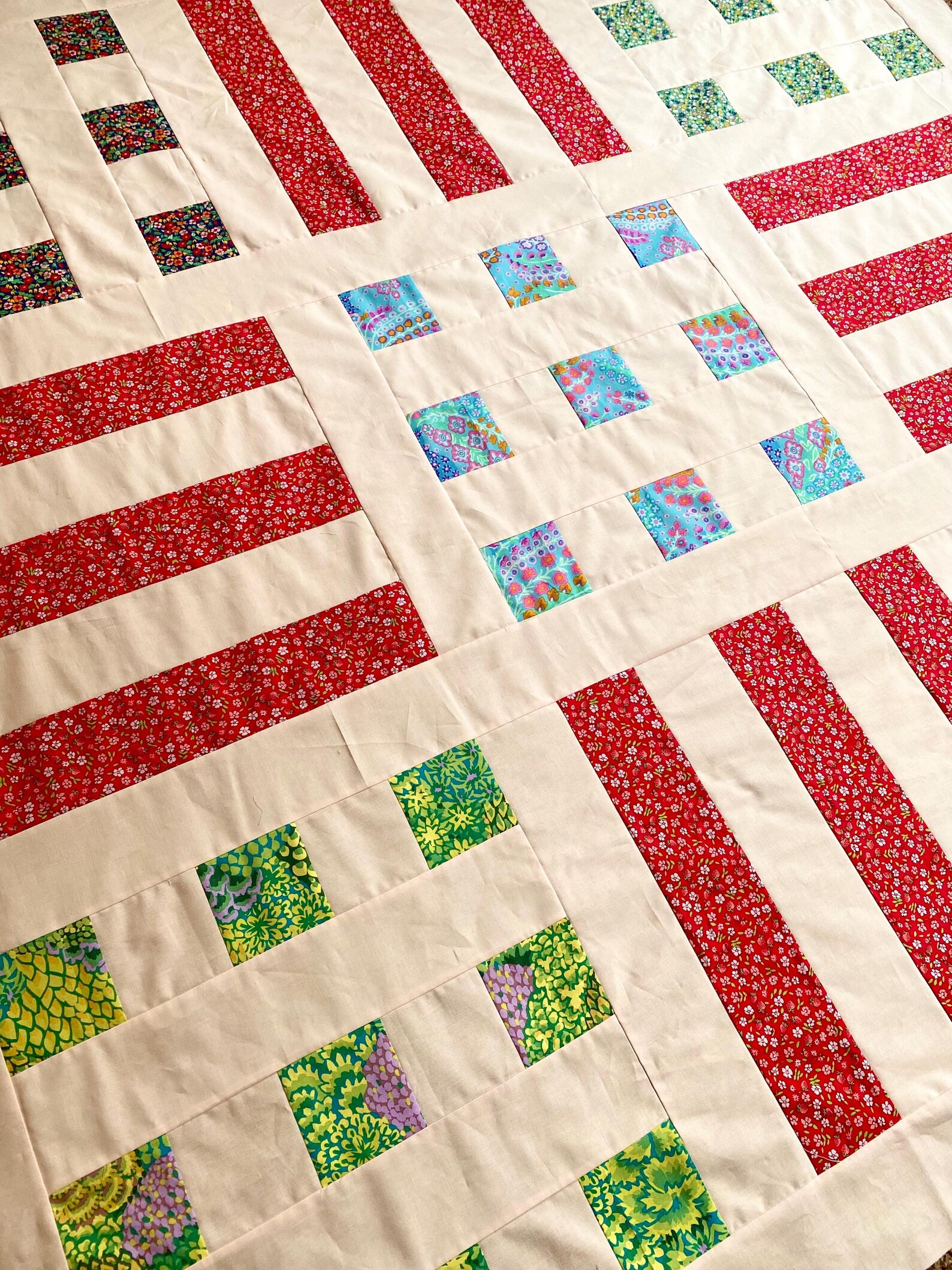 Dots & Stripes Quilt Pattern: Beginner Throw Size (PDF Pattern) - Etsy