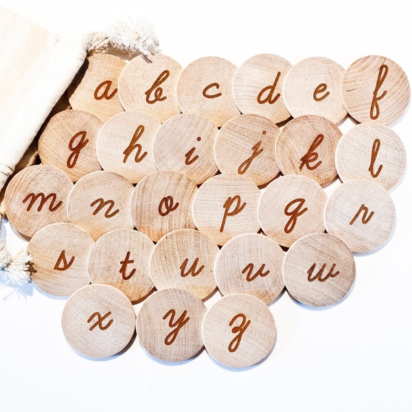 Cursive Wood Letter - Etsy