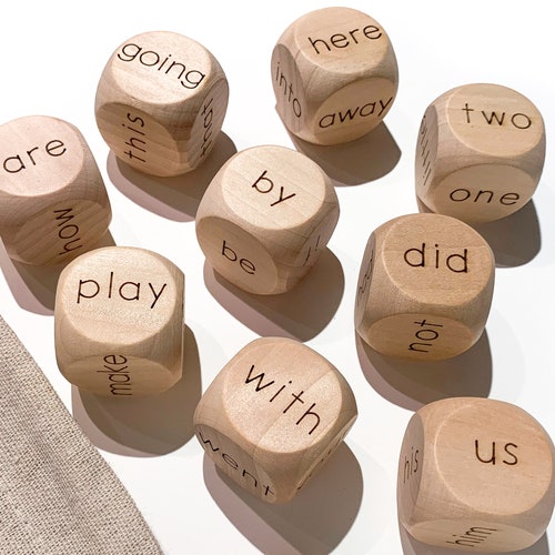 Sight Word Dice Game / Kindergarten Sight Words / Wood - Etsy