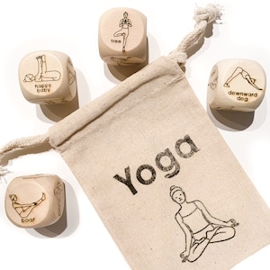 Yoga Game - Kids Yoga Dice Wood Game - Children's Yoga Poses ...