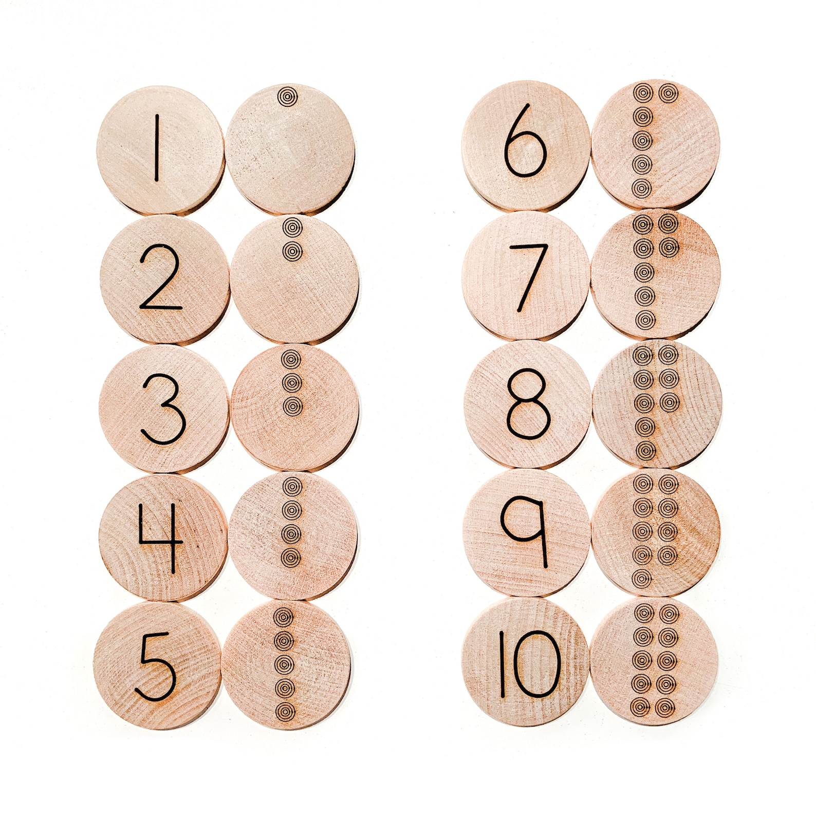 Number Match Educational Game / Wood Number Game / Learn to - Etsy