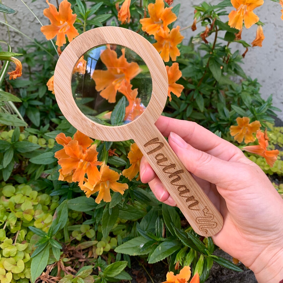 Kids Wood Magnifying Glass / Personalized Magnifying Glass / | Etsy