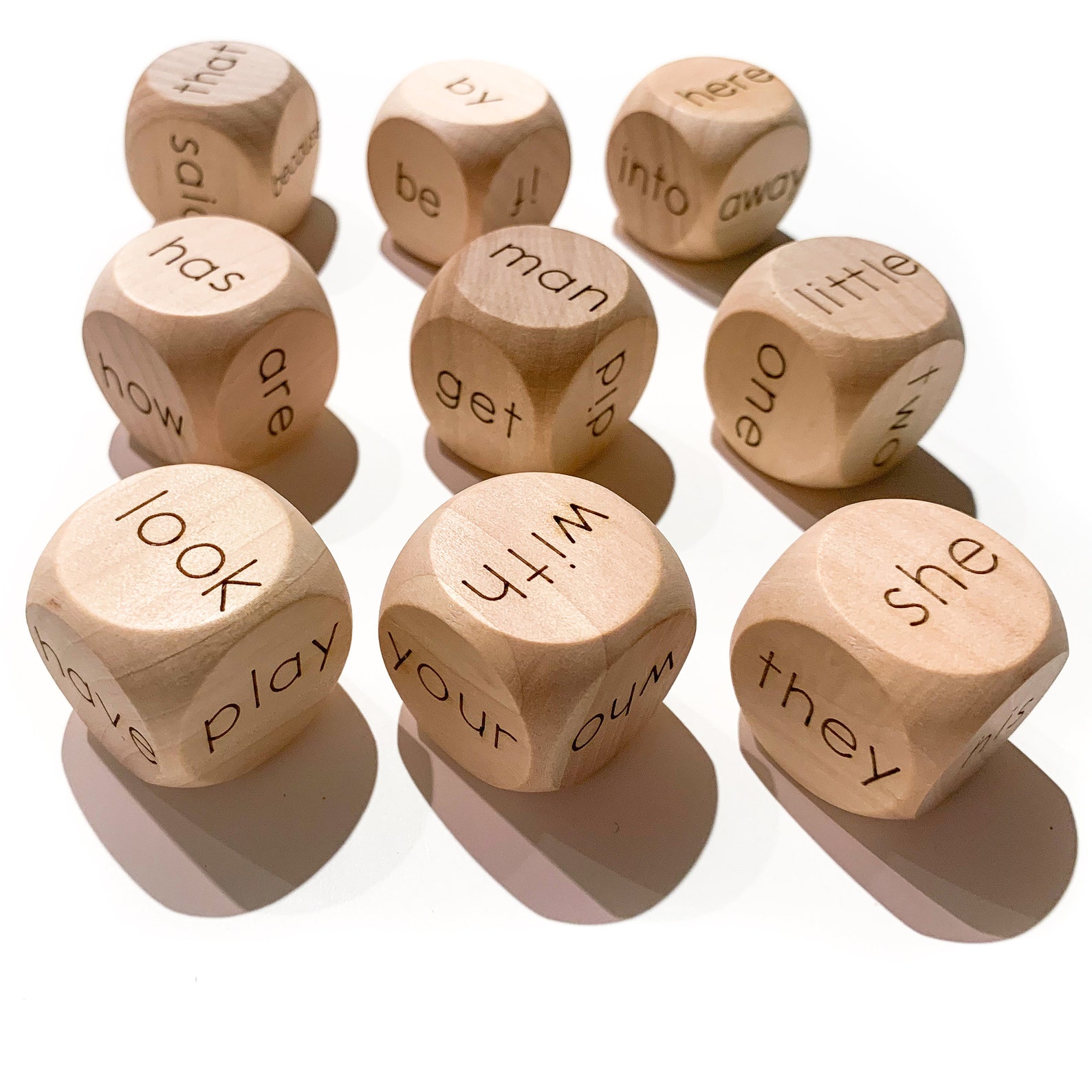 Sight Word Dice Game / Grade 1 Sight Words / Wood Learning - Etsy