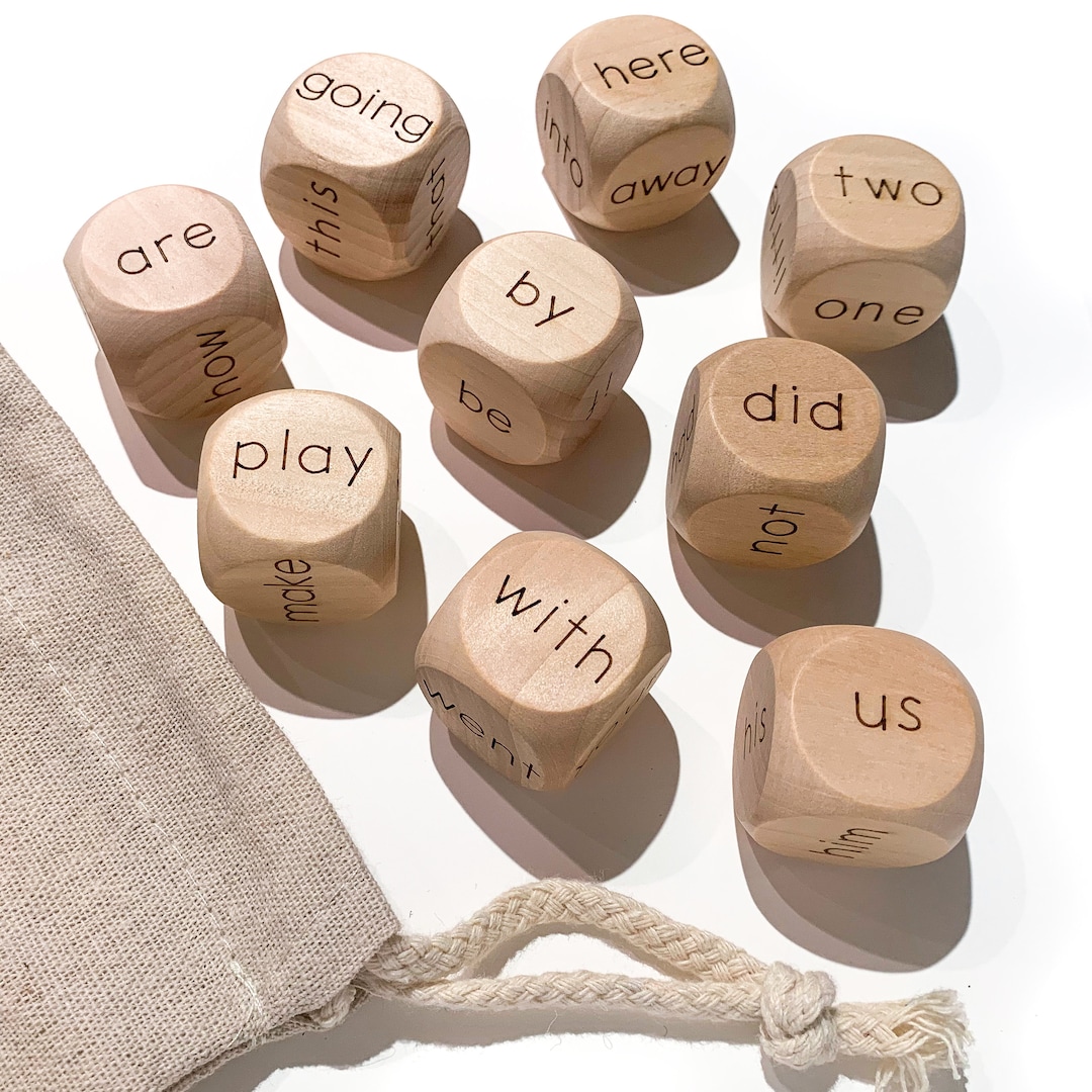 Sight Word Dice Game / Grade 1 Sight Words / Wood Learning Materials ...