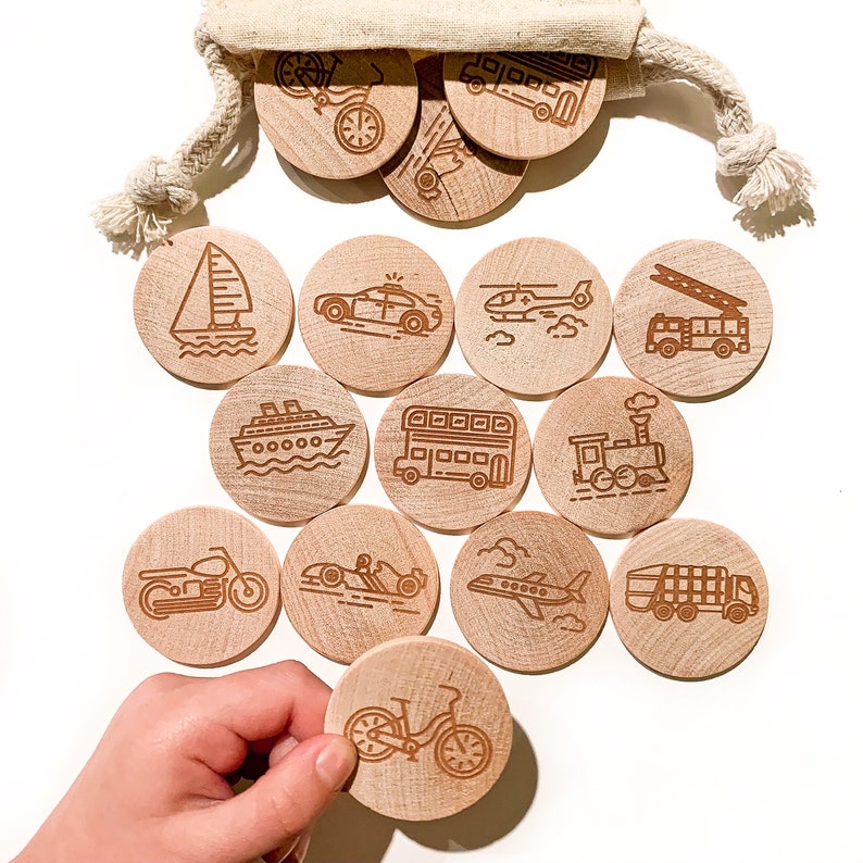 Memory Match Transportation Vehicles Cars Trucks - Childrens Matching ...