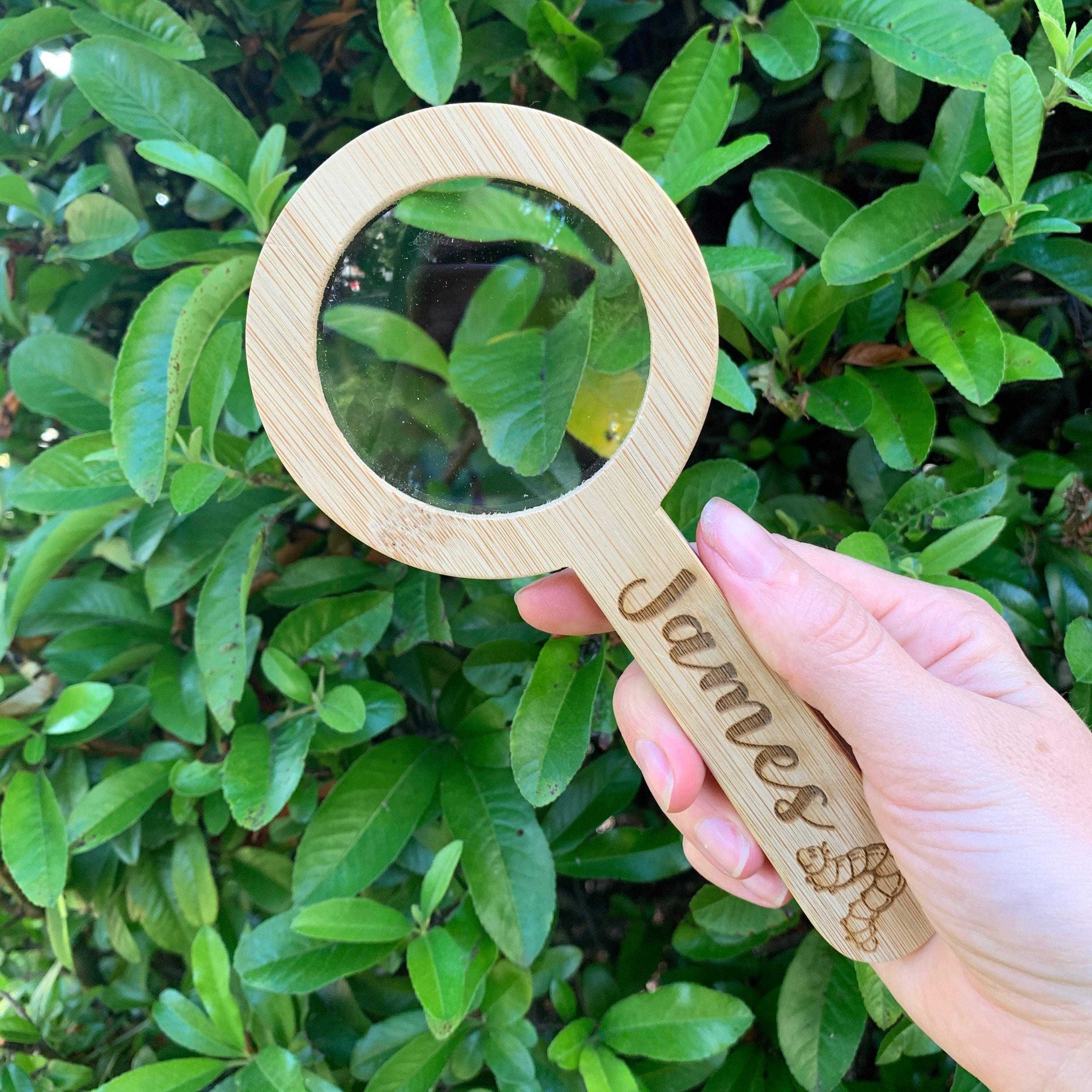 Kids Wood Magnifying Glass / Personalized Magnifying Glass / | Etsy