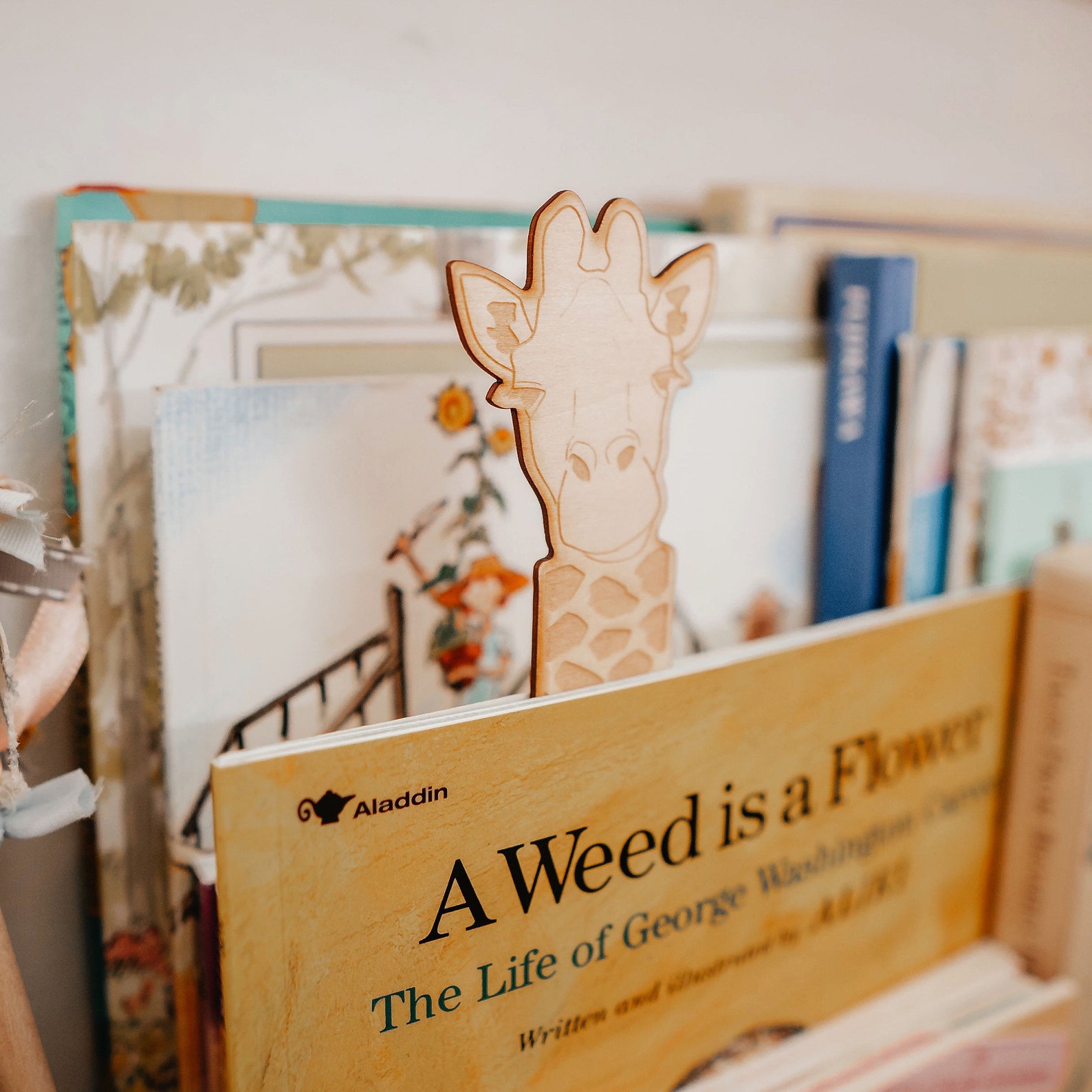 Giraffe Bookmark Wood Bookmark Giraffe Gift Book Lover - Etsy