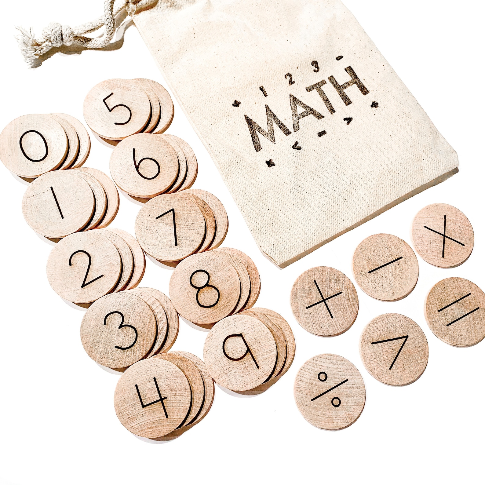 Wood Math Manipulatives / Educational Math Game / Kindergarten | Etsy