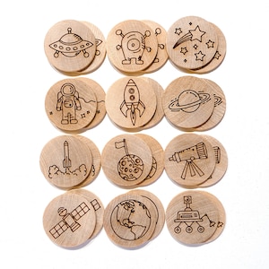 Memory Match Space Astronaut Alien Game / Childrens Matching Game ...