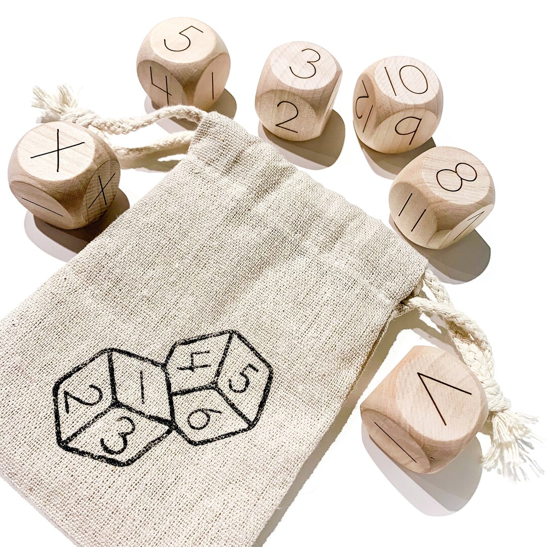 Math Dice Game / Educational Wood Toy / Kindergarten Math Activities ...