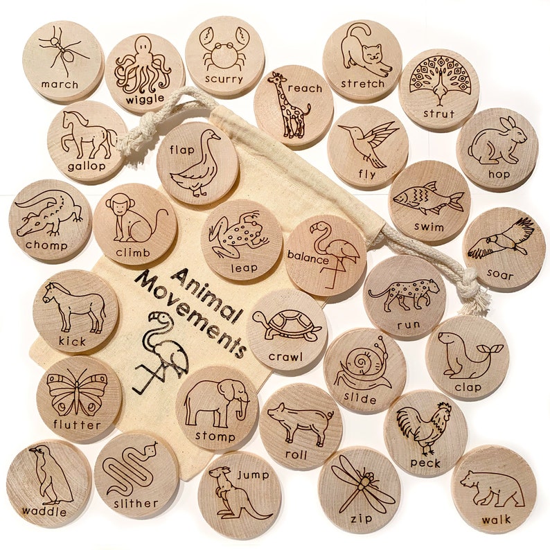 Kid's Animal Movement Game Children's Animal Actions - Etsy