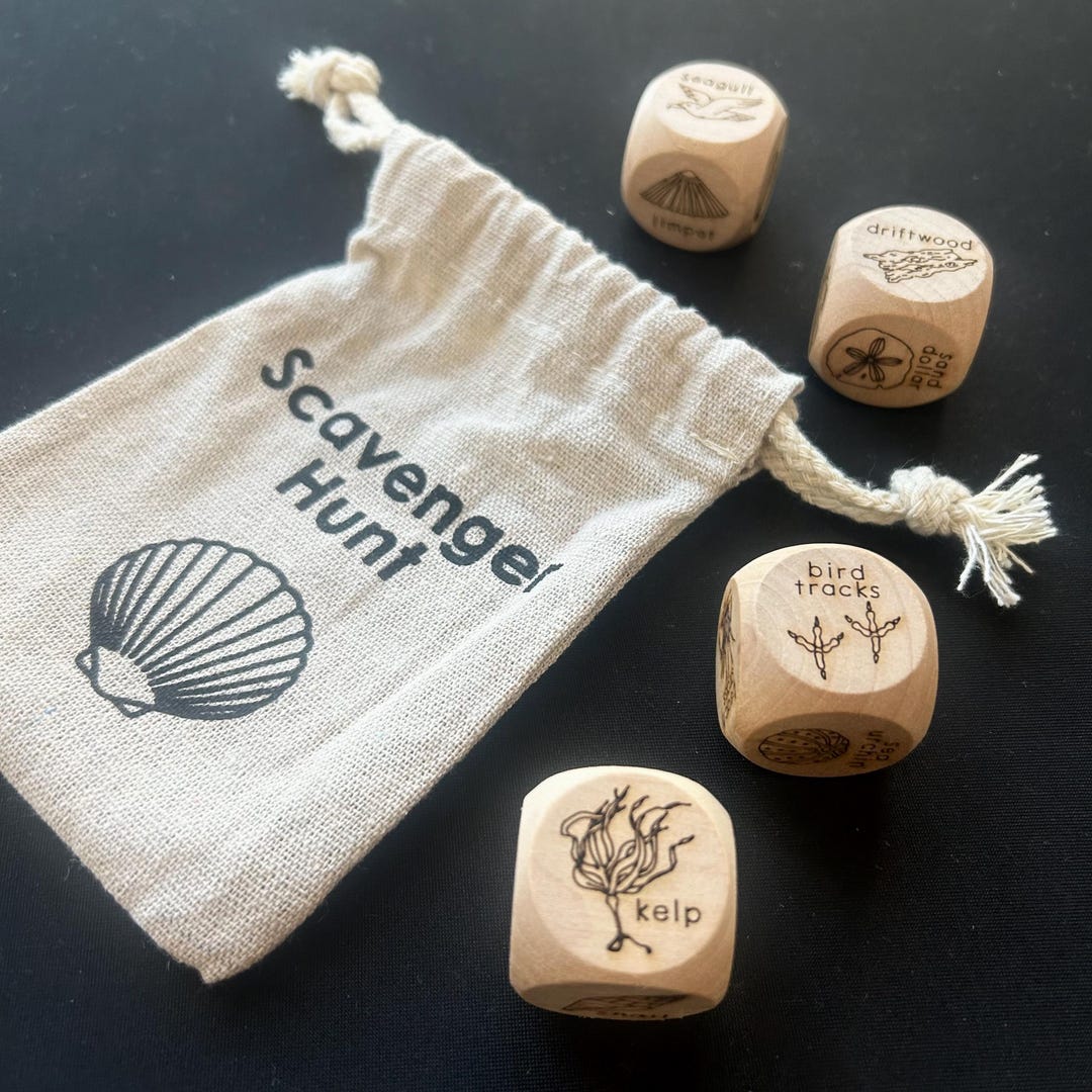 Ocean Beach Scavenger Hunt Dice Game / Kids Tide Pool Scavenger Hunt ...