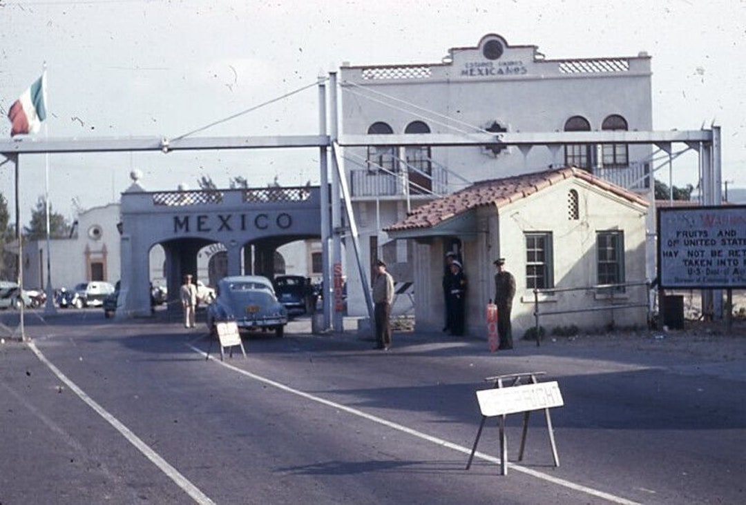 Vintage 35mm Slide Kodachrome Red Border Slide Customs Entering Mexico ...