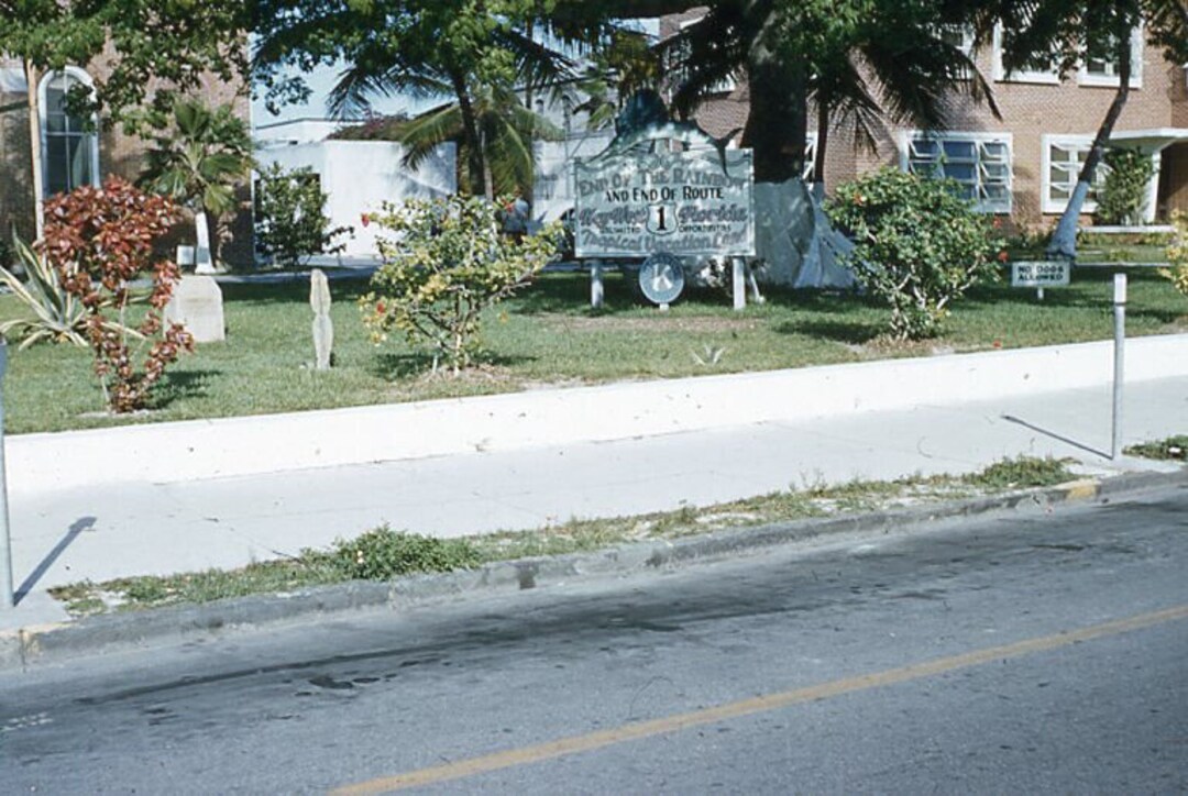 Vintage 35mm Slide Kodachrome Red Border Slide Key West Sign End of the ...