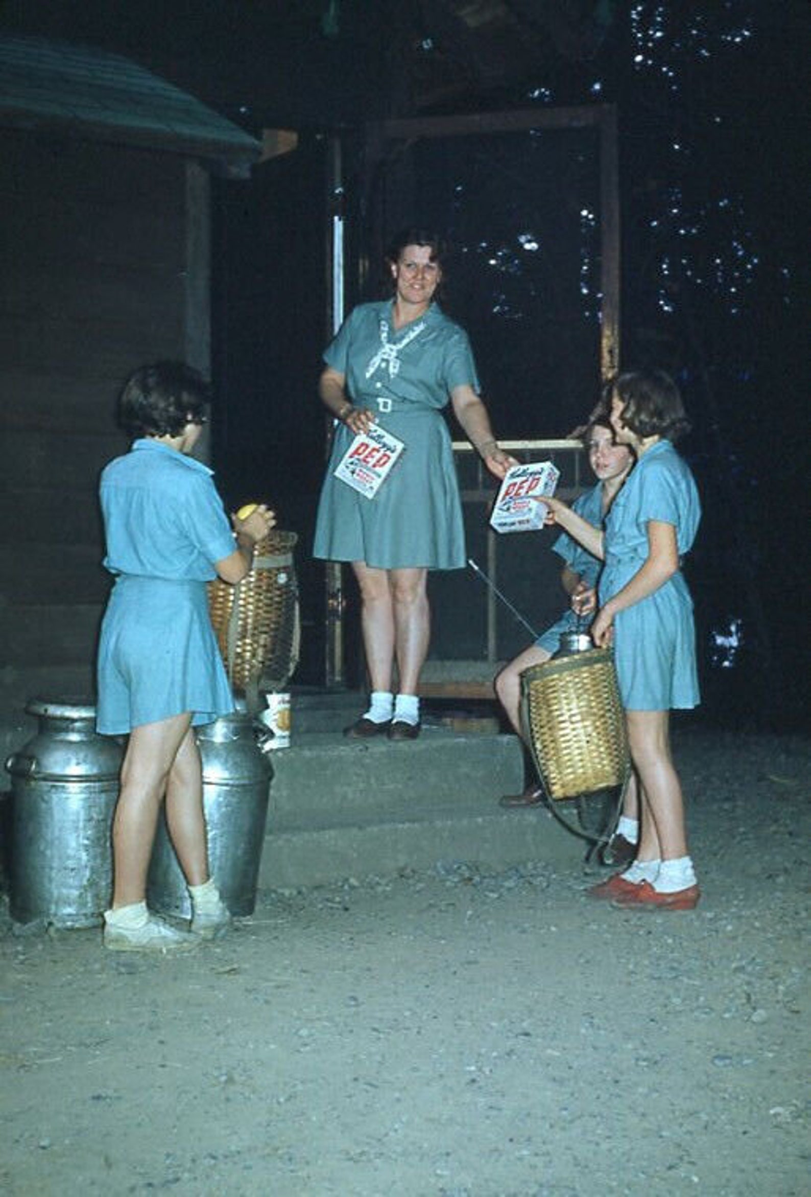 Vintage 35mm Slide Kodachrome Red Border Slide Girl Scouts Camp Hoover ...