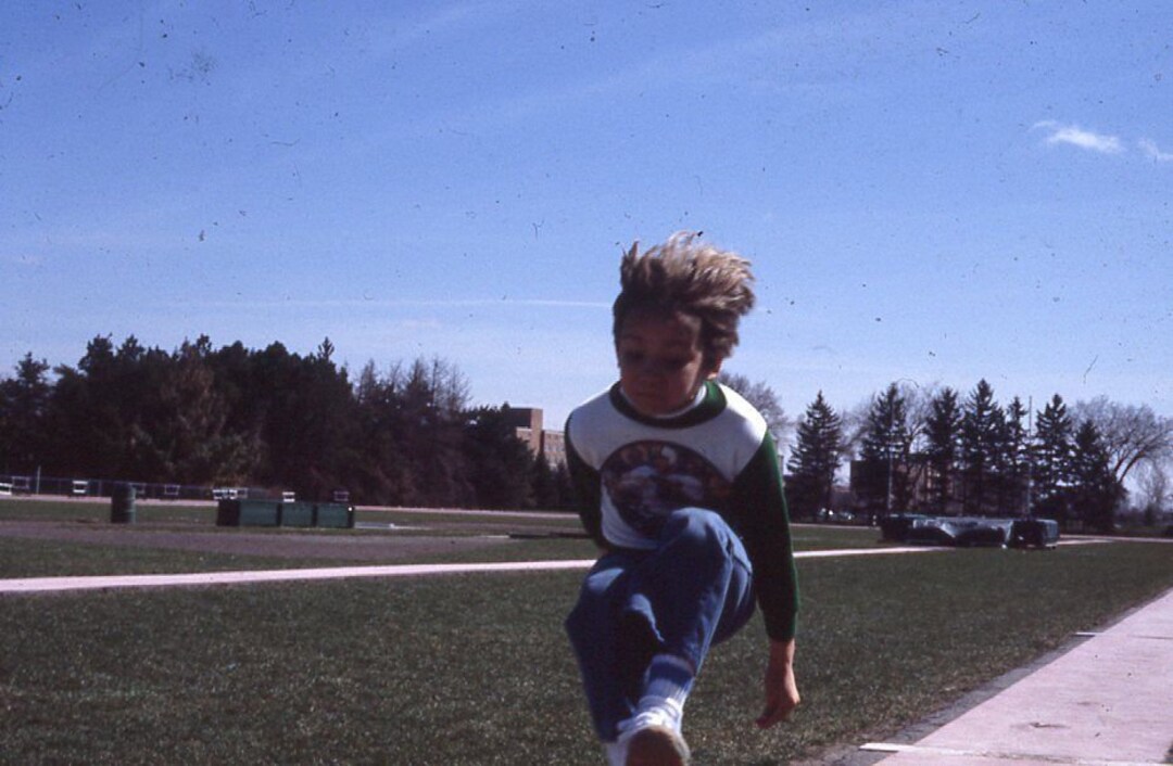 Vintage Photo 35mm Slide Abstract Boy in Motion Action Shot Jumping - Etsy
