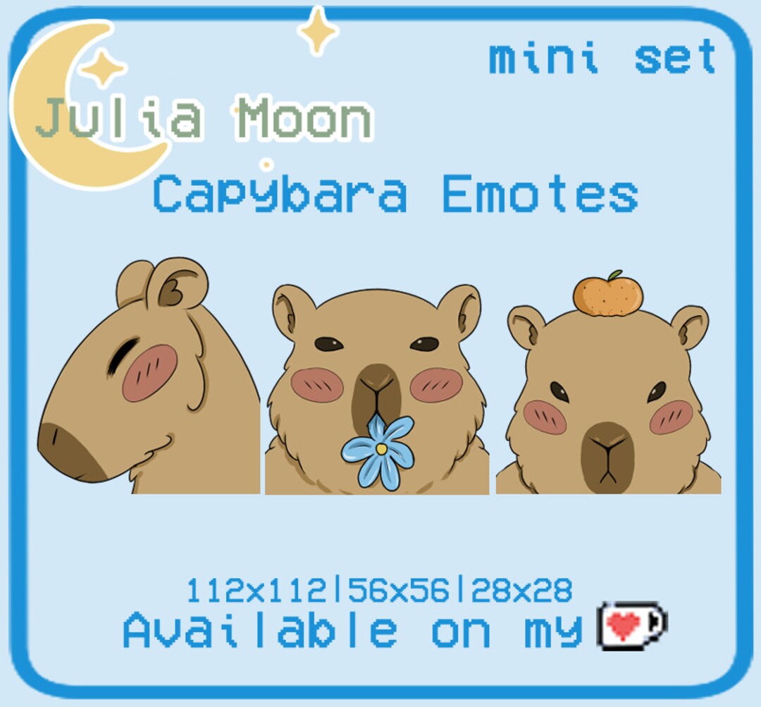 Capybara Mini Twitch/discord Emotes - Etsy