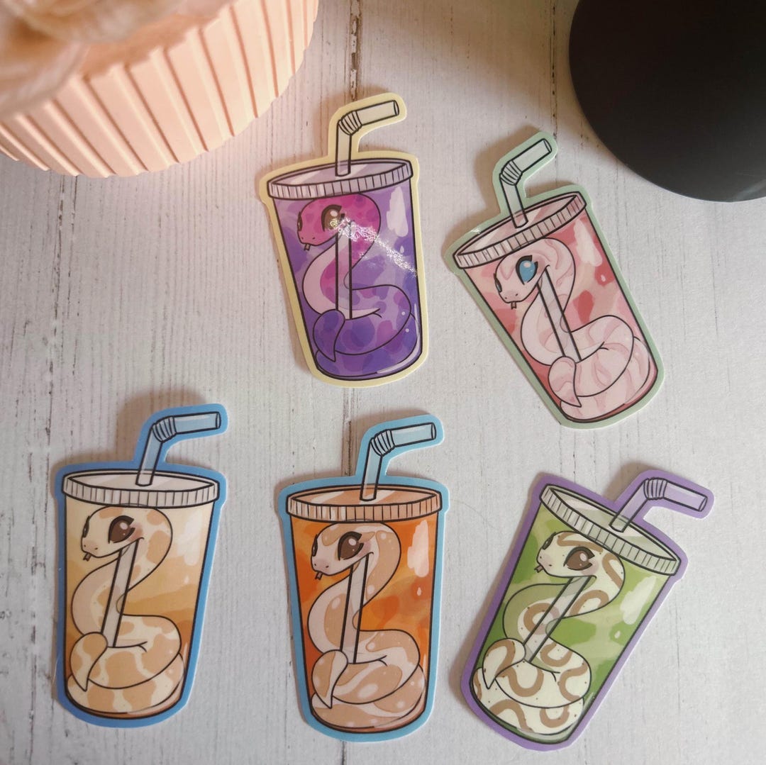 Milk Tea Snake Stickers - Etsy