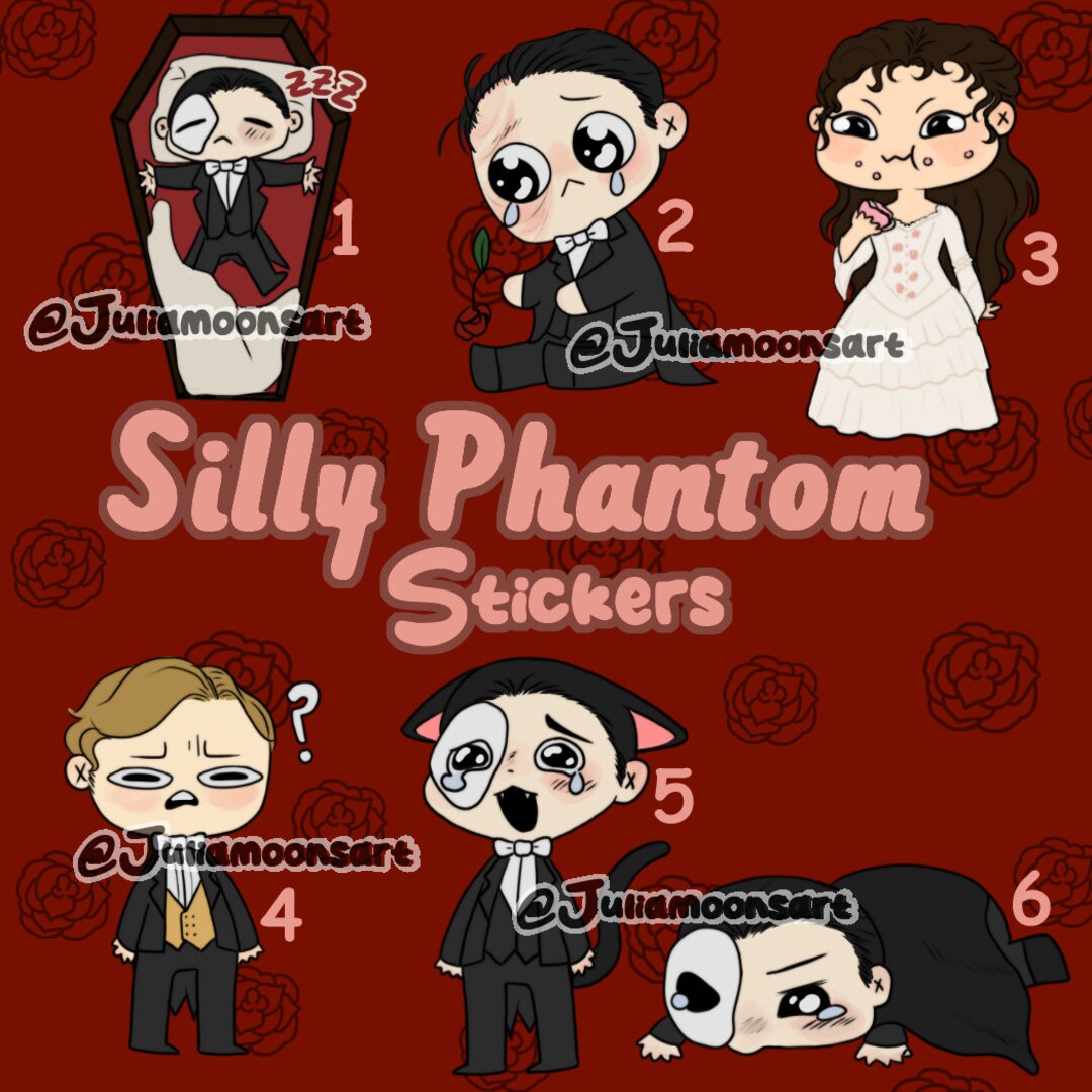 Silly Phantom Stickers - Etsy