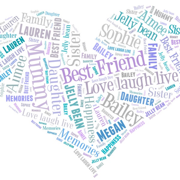 Best Friend Word Art - Etsy