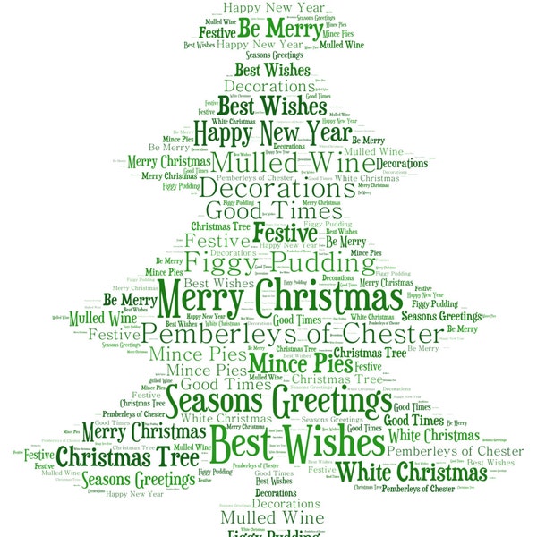 Christmas Word Tree - Etsy