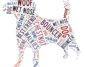 Dog Word Art - Etsy UK