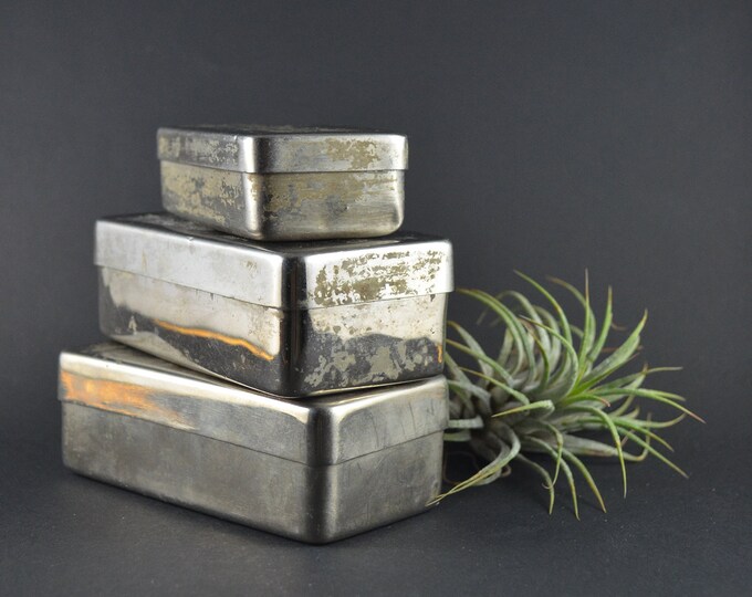 Medical Metal Box, Vintage Sterilizer Box for Syringe, Metal Container ...