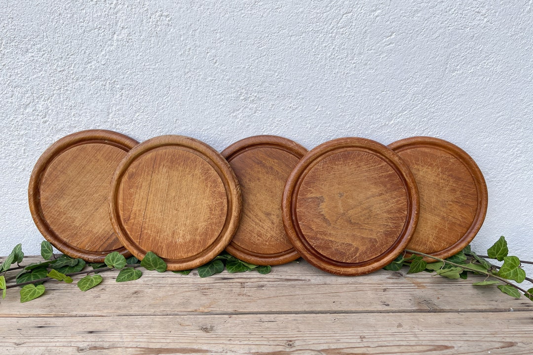 Round Vintage Wooden Cutting Board, Rustic Chopping Board - Etsy