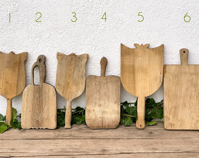 Vintage Tulip Shaped Wooden Cutting Boards, Food Photo Props or Rustic ...