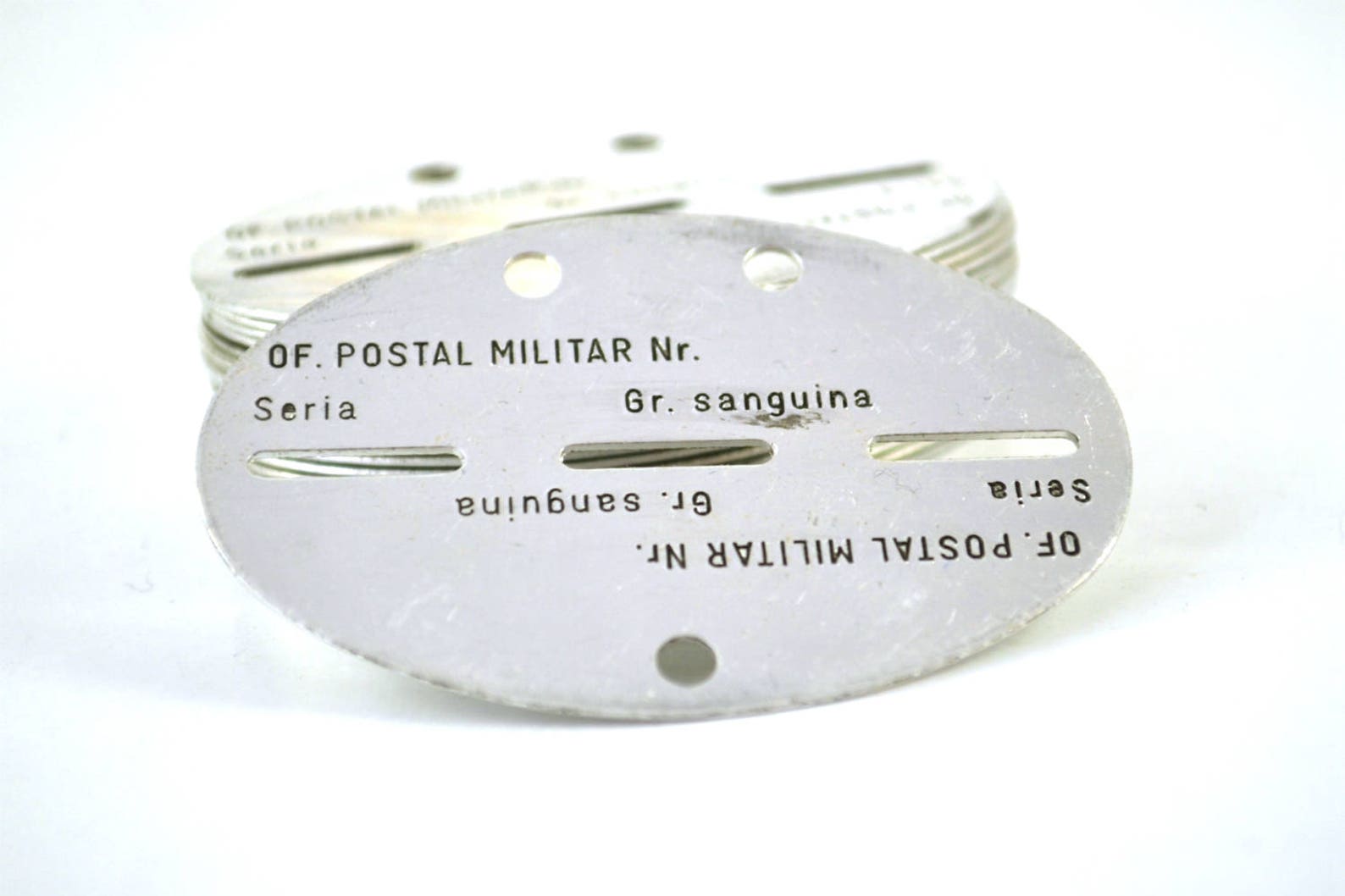 Vintage Military Dog Tag Blank Original Romanian Army Tag | Etsy